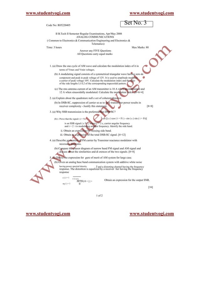 Analog Communications | PDF