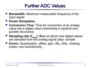 Analog to Digital Converter characteristics | PPT