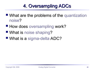 Analog to Digital Converter characteristics | PPT