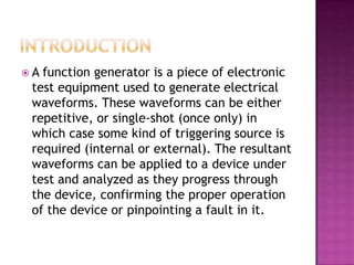 Analog function-generator | PPTX