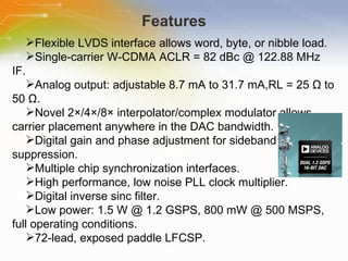 AD9122 - Dual, 16-Bit, 1200 MSPS, TxDAC | PPT