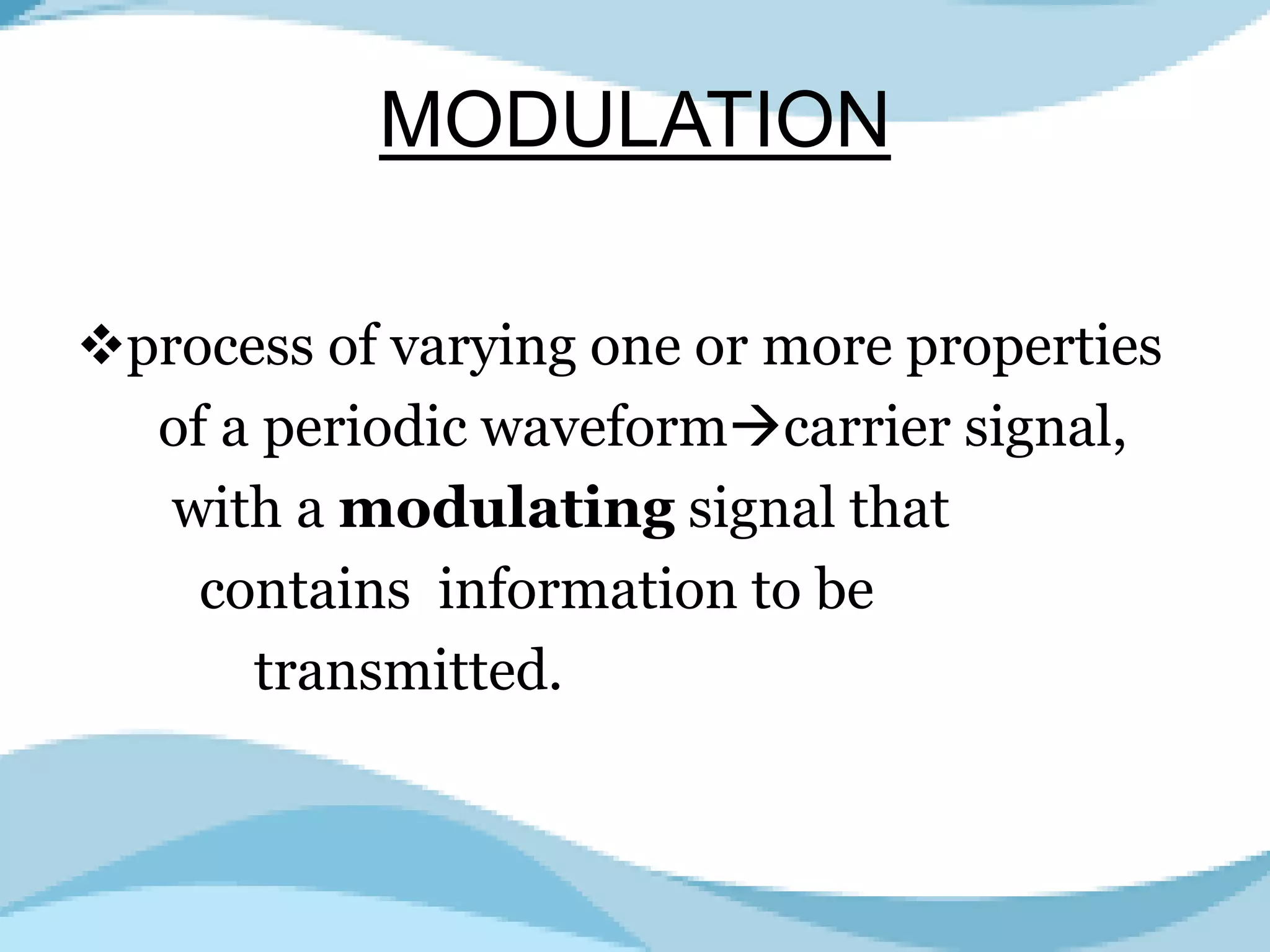 Analog To Analog Conversion Amplitude Modulation Pptx Technology