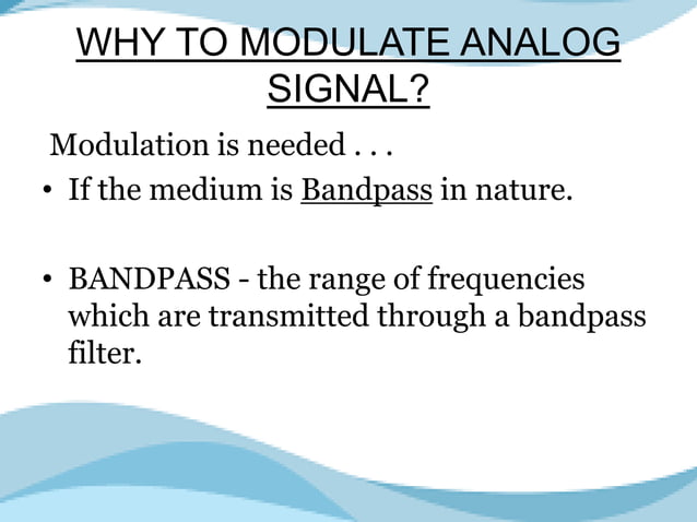 Analog to analog conversion - Amplitude modulation | PPTX | Technology & Computing