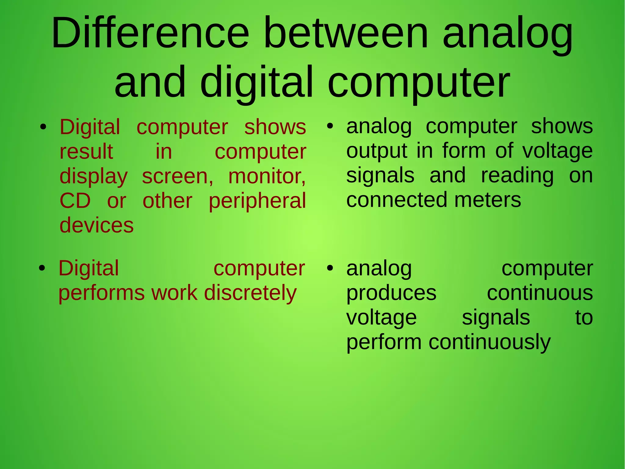 Analog and digital | ODP | Computing | Technology & Computing