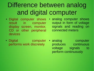 Analog and digital | ODP | Computing | Technology & Computing