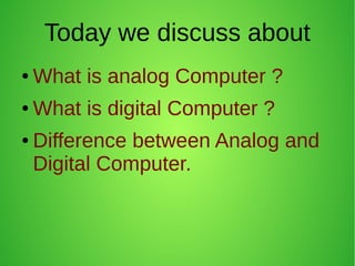 Analog and digital | ODP | Computing | Technology & Computing