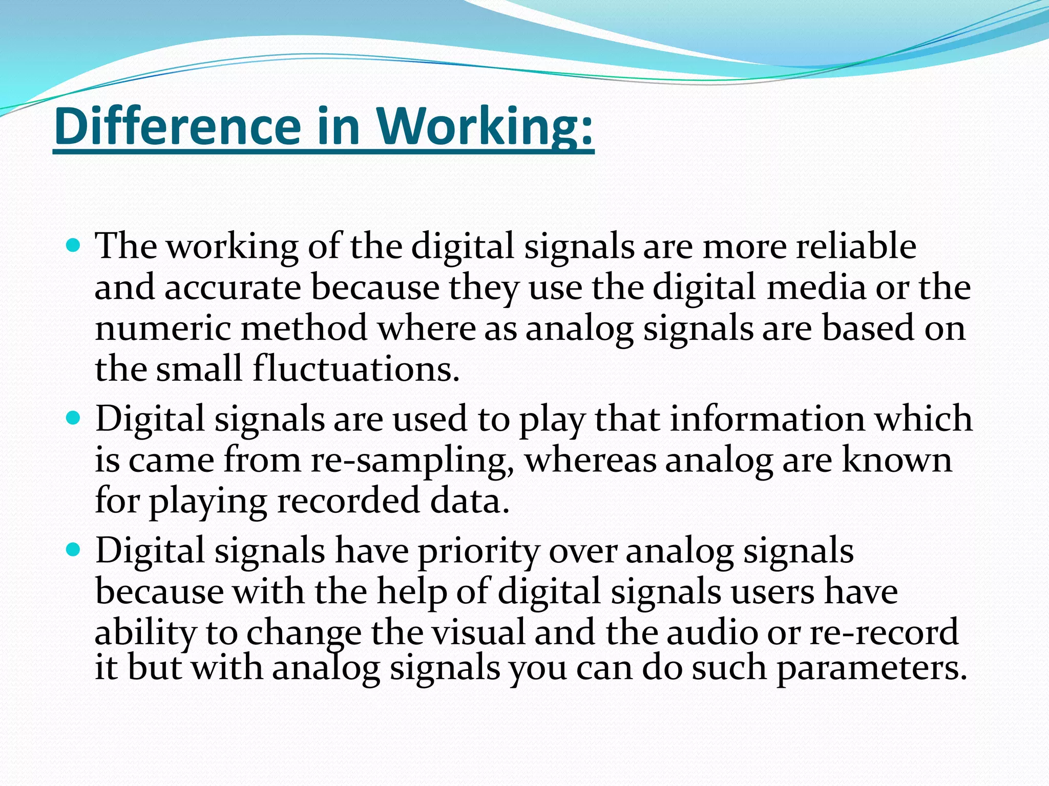 Analog and digital signals | PPTX