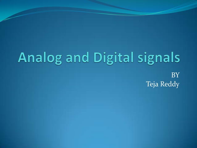 Analog and digital signals | PPTX | Computer Networking | Computing