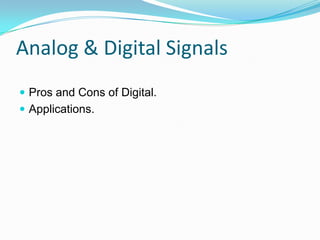Analog and digital signals | PPTX