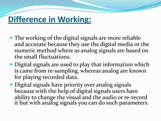 Analog and digital signals | PPTX