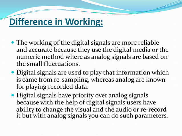 Analog And Digital Signals Pptx Computer Networking Computing