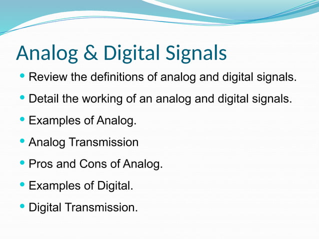 Data communication analog and Digital signals.pptx | Free Download