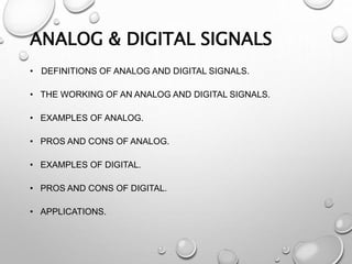 Analog and Digital Signals | PPTX
