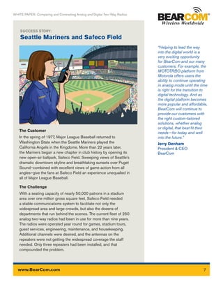 Analog and digital two way radios comparison whitepaper by bearcom | PDF