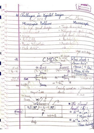 Analog and Digital VLSI Design Notes - Akshansh | PDF