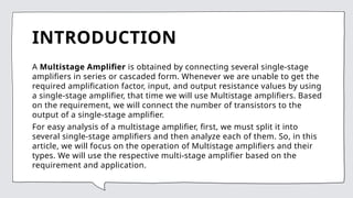 analog circuit presentation of multistage transistor | PPTX