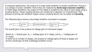 analog circuit presentation of multistage transistor | PPTX