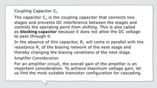 analog circuit presentation of multistage transistor | PPTX