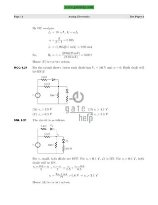 Analog circuits | PDF