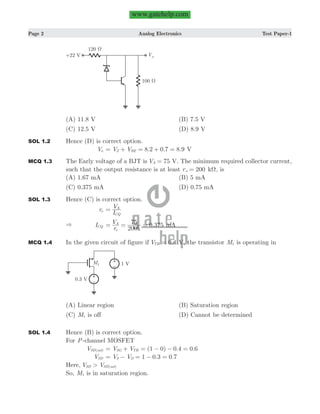 Analog circuits | PDF