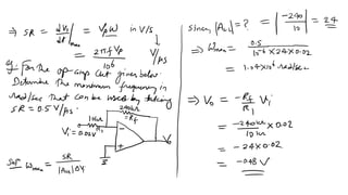 Analog circuits online unit 2, op-amp and its characteristics | PDF