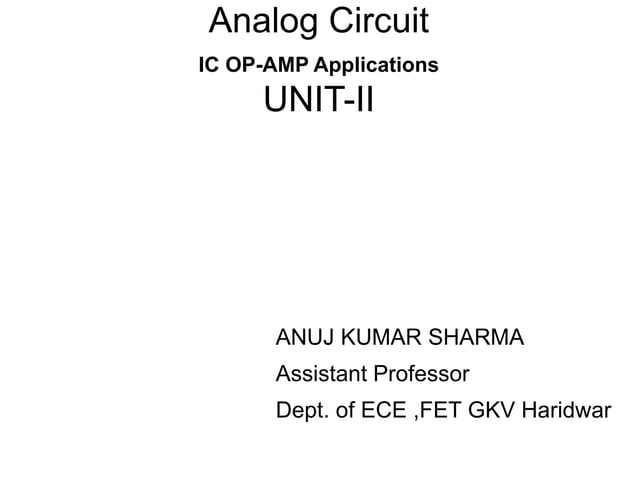 Analog circuit Unit 2.ppt