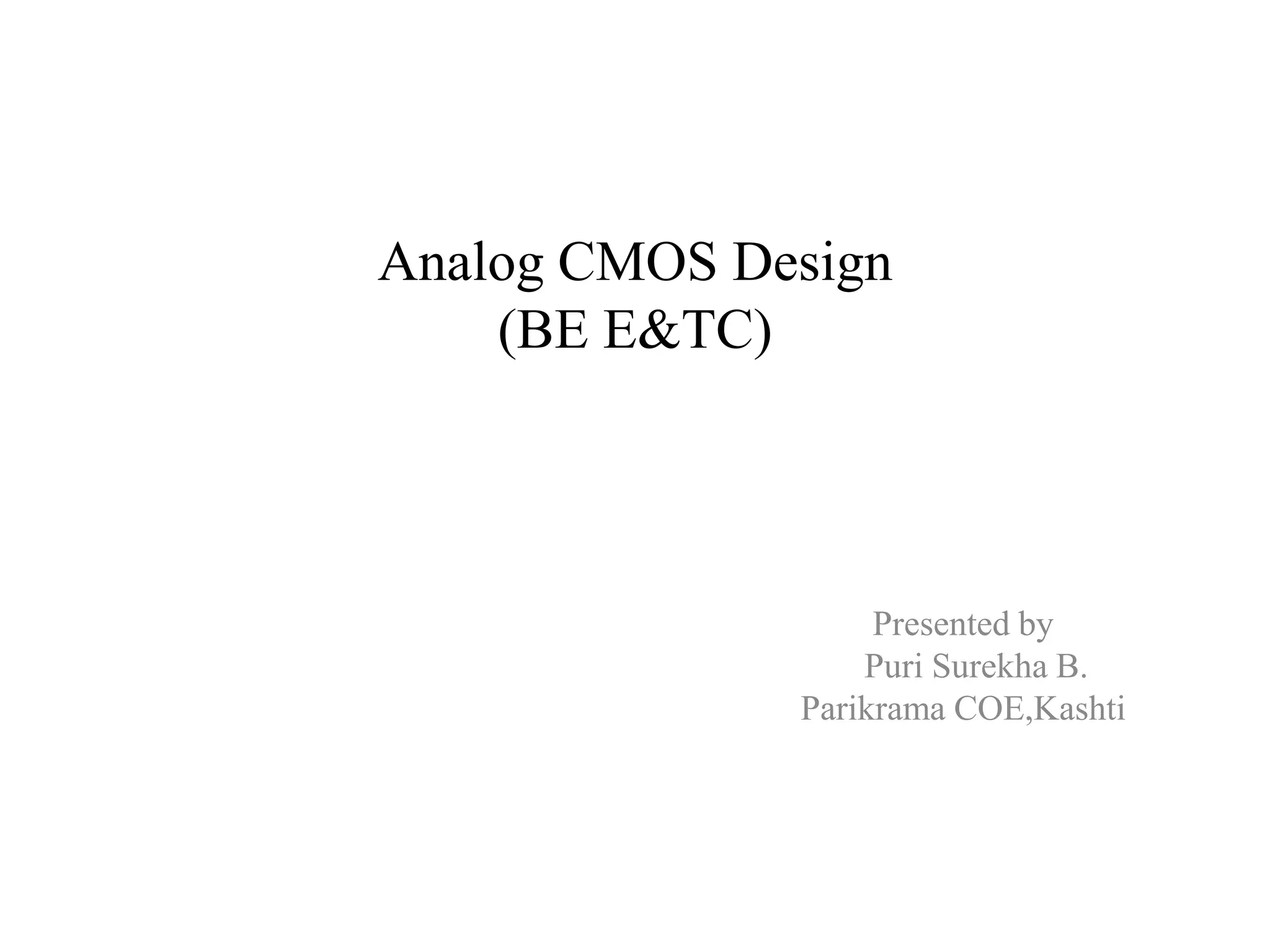 Analog Cmos Design Ppt