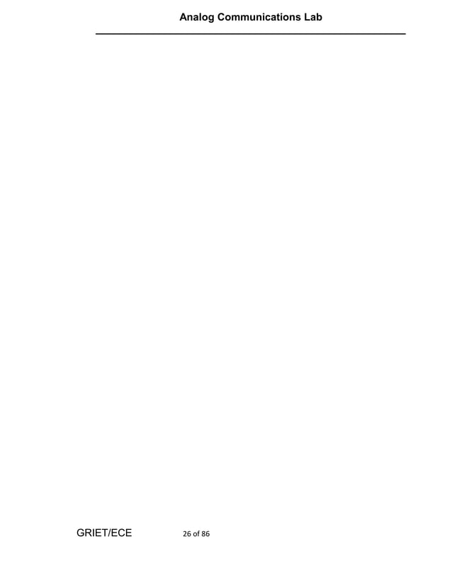Analog comm lab manual | DOC