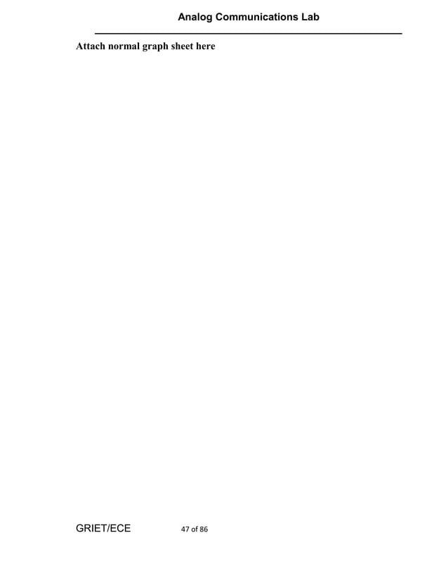 Analog comm lab manual | DOC