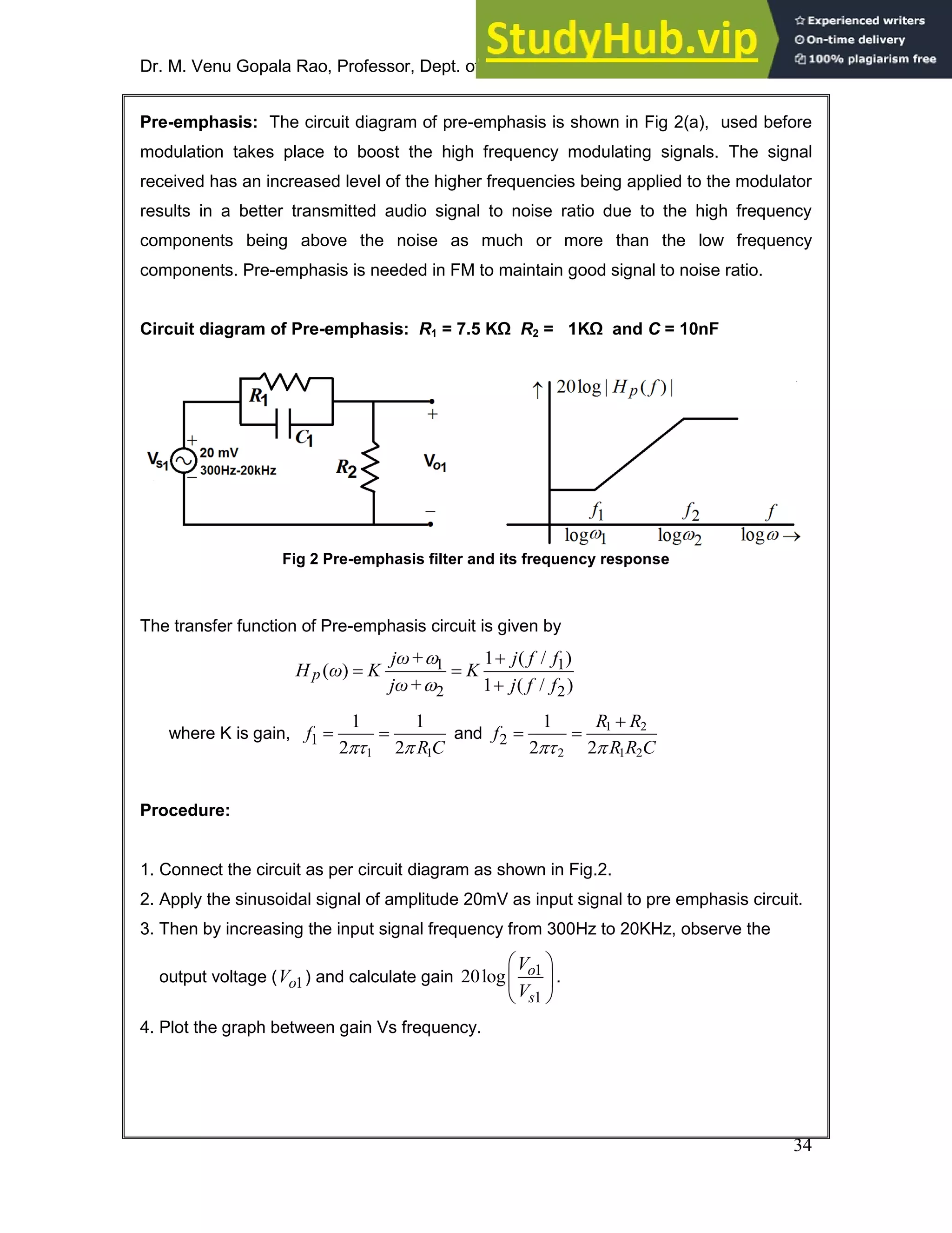 Analog Communications Lab Laboratory Manual | PDF
