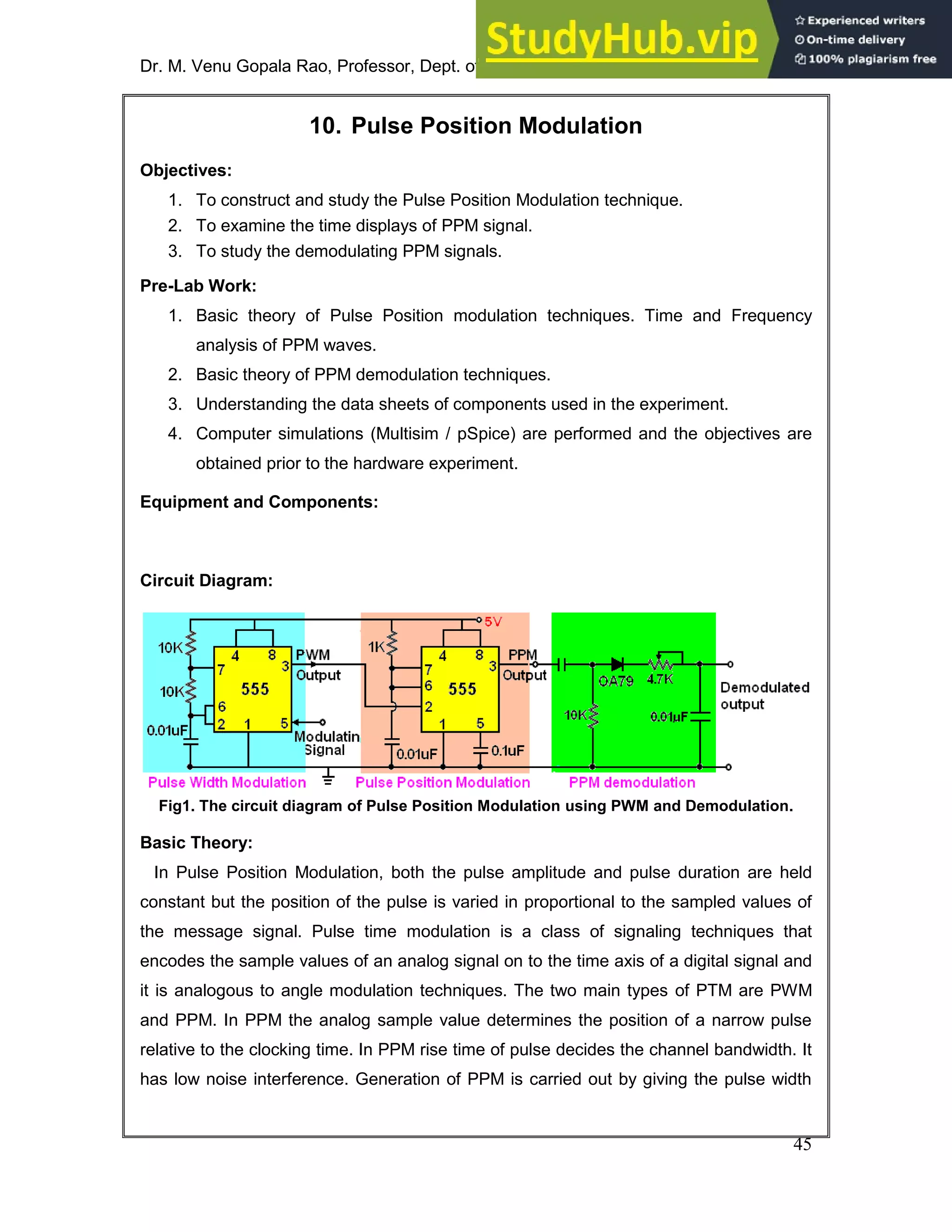 Analog Communications Lab Laboratory Manual | PDF