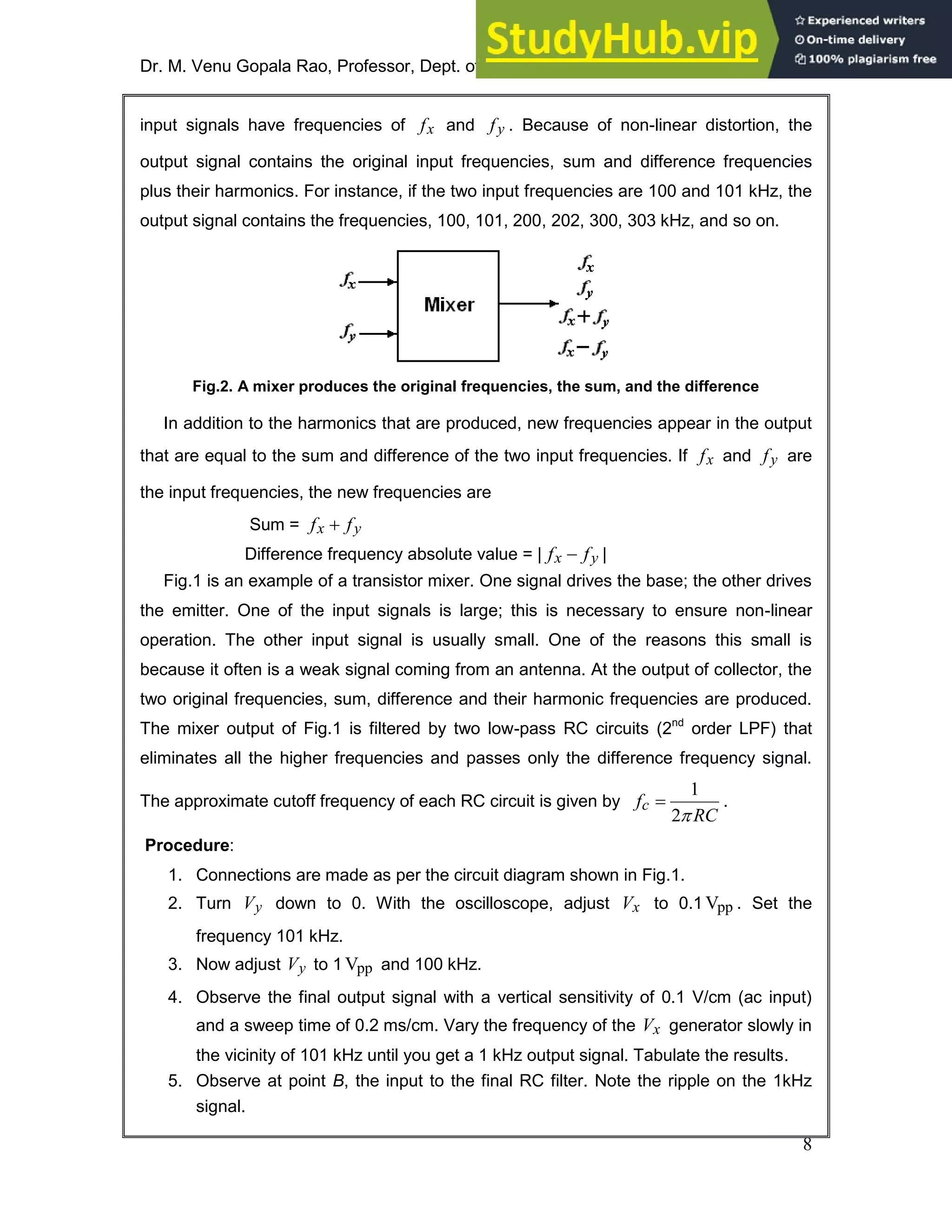 Analog Communications Lab Laboratory Manual | PDF