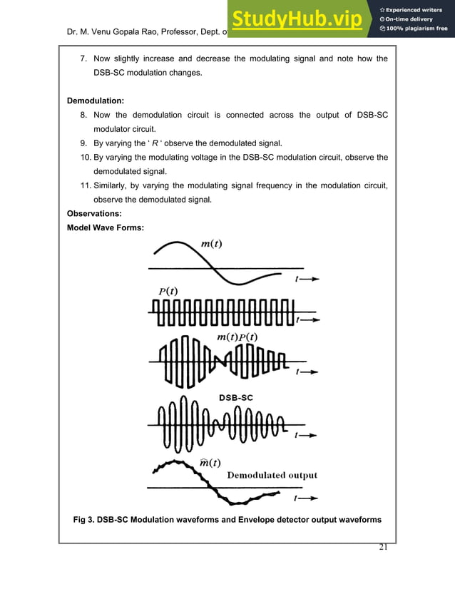 Analog Communications Lab Laboratory Manual Pdf