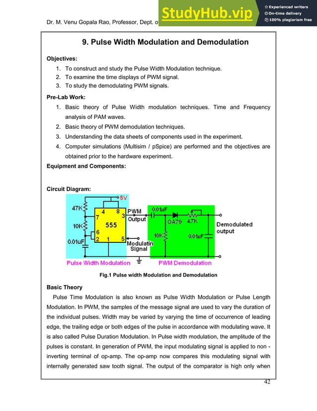 Analog Communications Lab Laboratory Manual Pdf