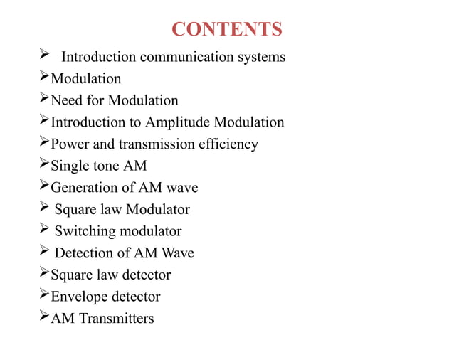 Analog Communications Including Am Fm Modulation Ppt