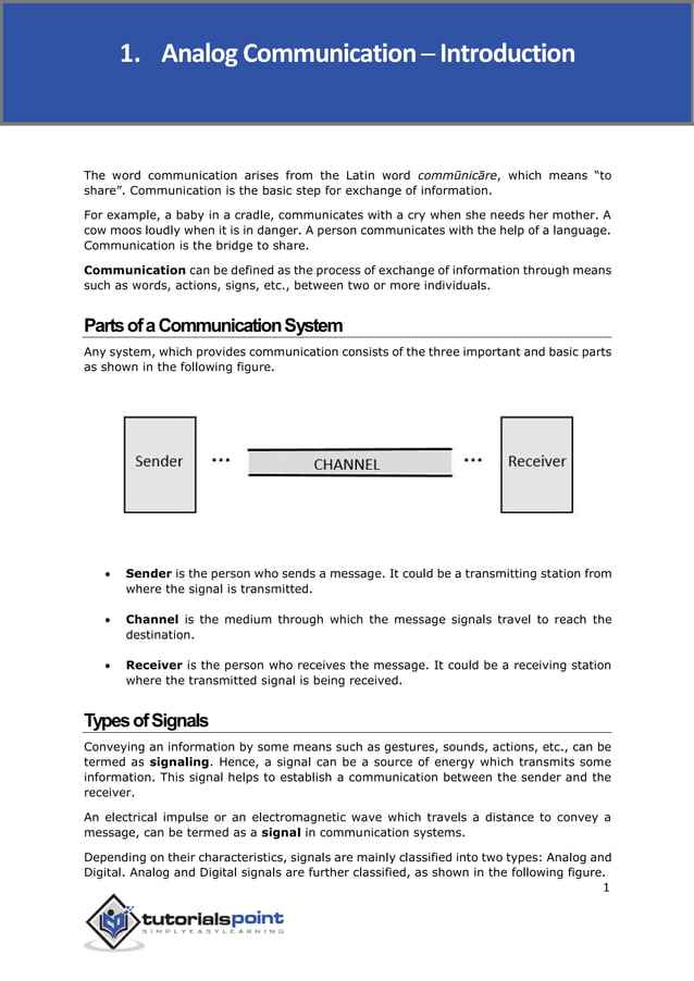Analog communication tutorial | PDF | Technology & Computing