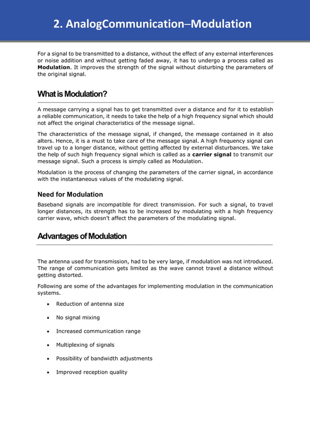 Analog Communication Tutorial Pdf