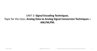 analog data to analog signal - data communication | PPTX