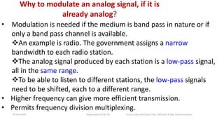 analog data to analog signal - data communication | PPTX
