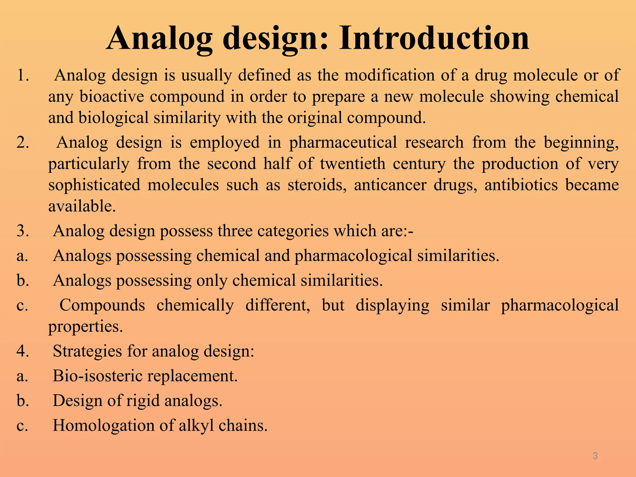Analog design-Bioisosteric replacement strategies | PPTX