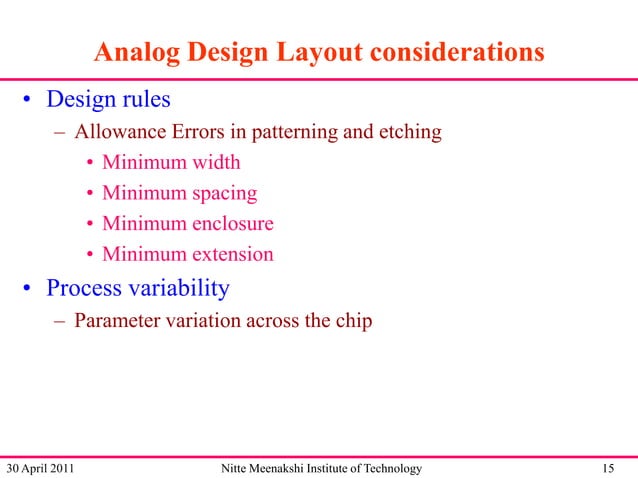 Analog Layout design | PDF