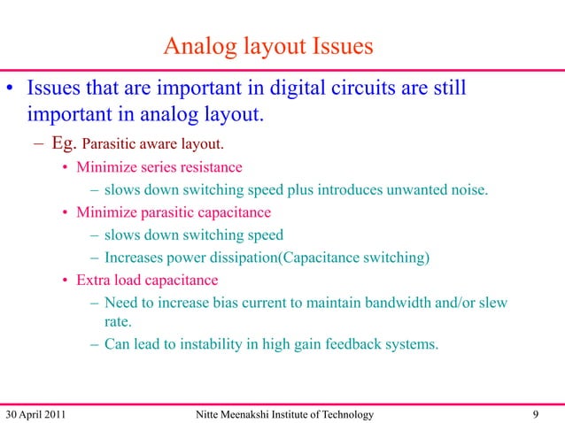Analog Layout design | PDF
