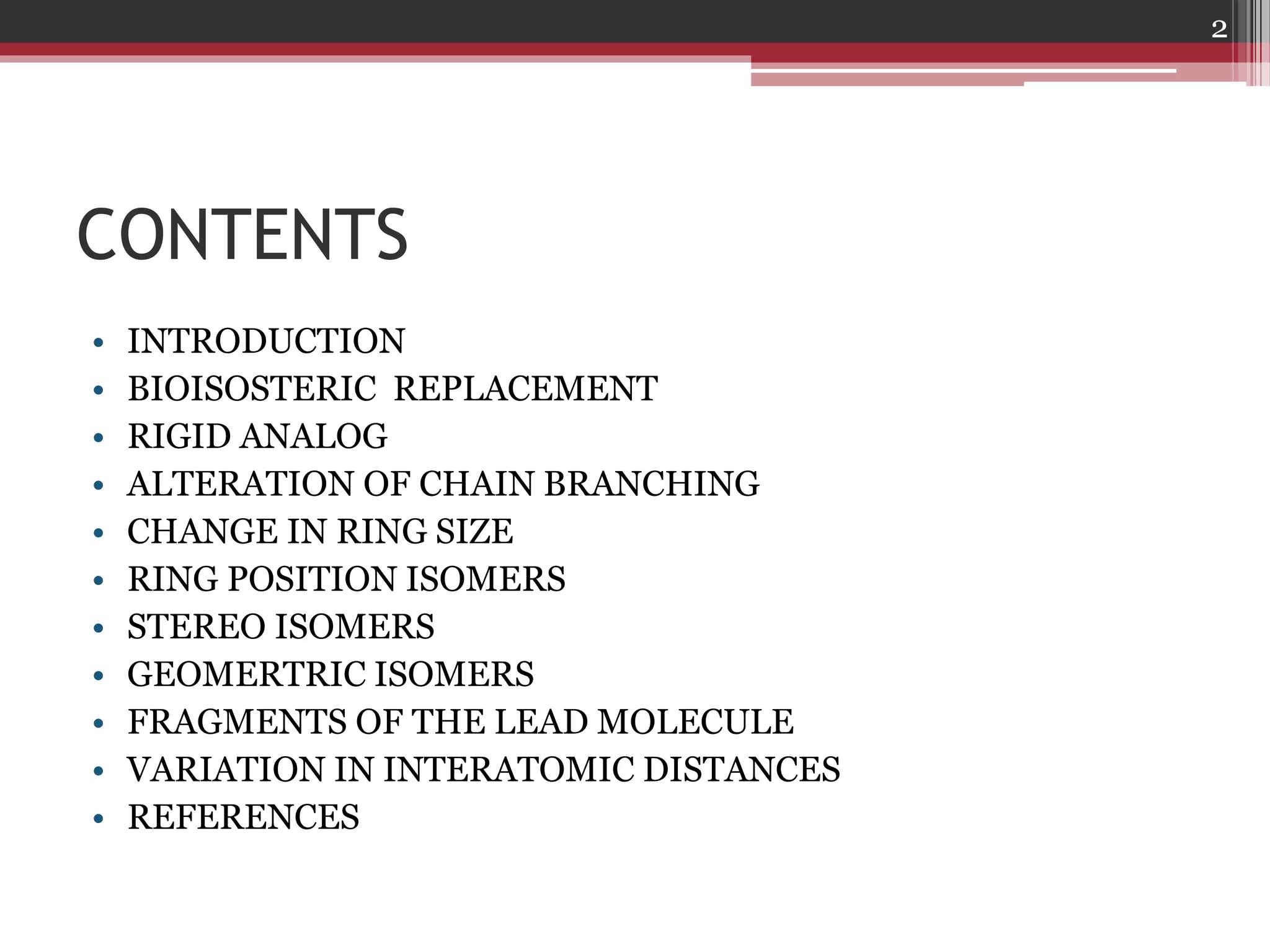 Analog design medicinal chemistry | PPTX