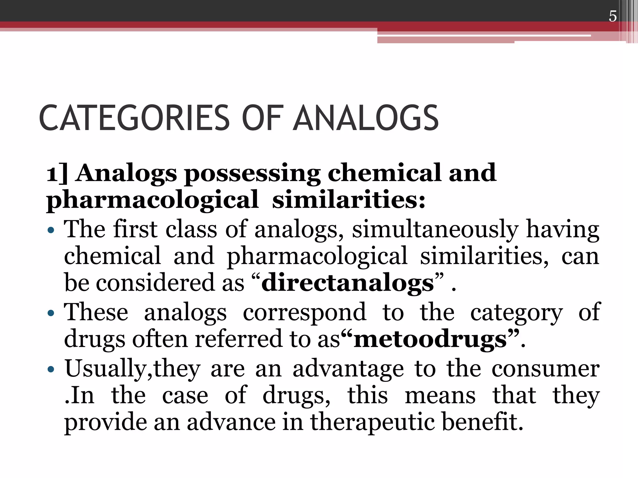 Analog design medicinal chemistry | PPTX