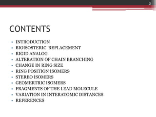Analog design medicinal chemistry | PPTX