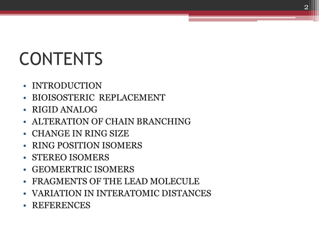Analog design medicinal chemistry | PPTX | Chemistry | Science