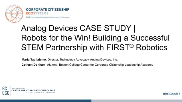 Analog Devices CASE STUDY: Robots for the Win! Building a Successful ...