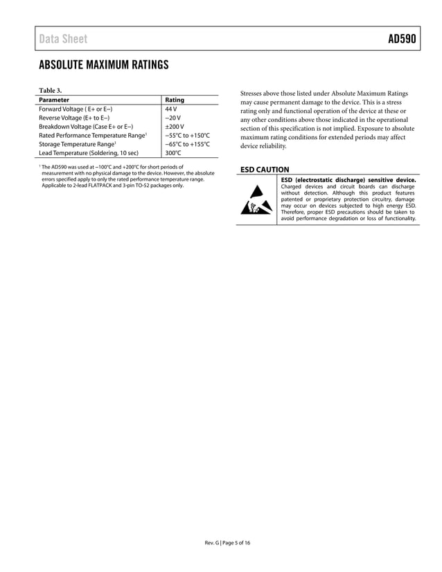 ad590 datasheet | PDF