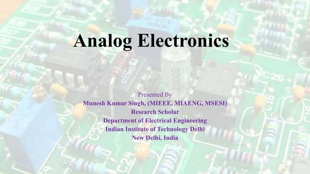 Analog electronics course | PPTX