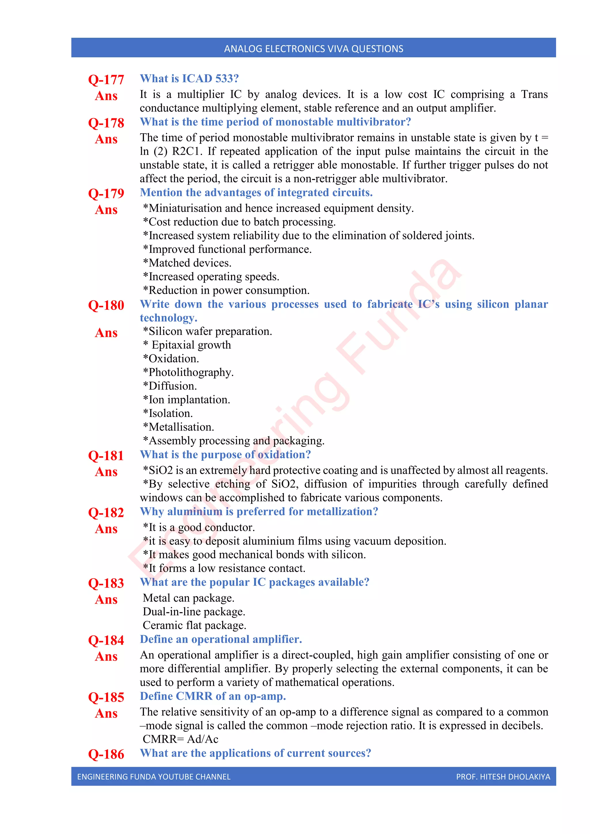 Analog Electronics interview and viva questions.pdf
